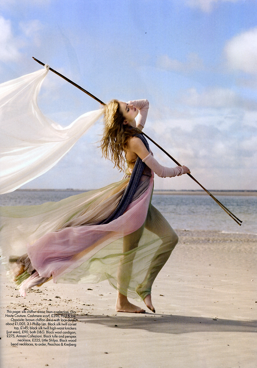 Kayt Jones. UK Harpers Bazaar January 2009